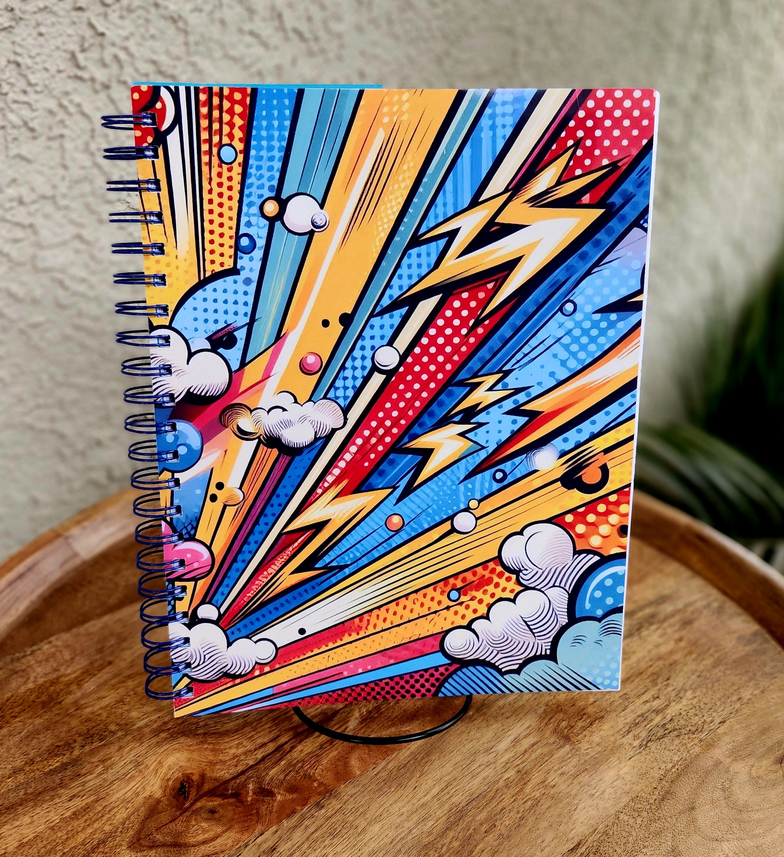 "Cartoon Comics~ Zap" Handmade Subject Notebook – Sparkling Gemz, LLC