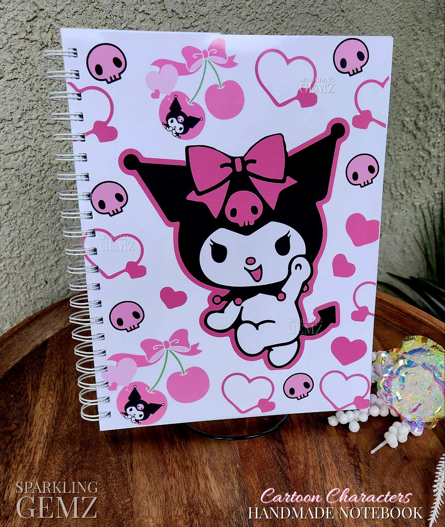 "Kuromi" Handmade Subject Notebook – Sparkling Gemz, LLC